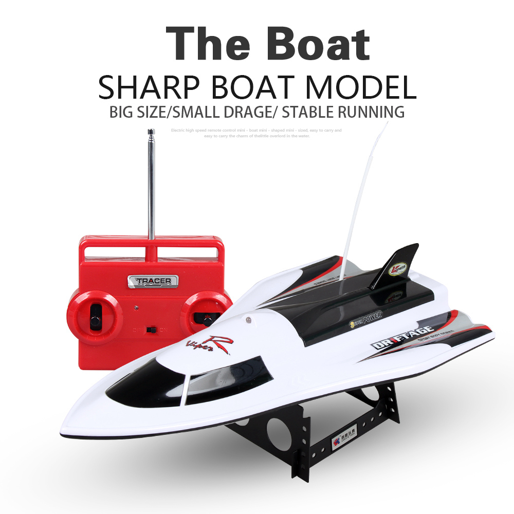 ShenQiWei CT3352 27Mhz 4CH Double Propeller RC Racing Boat Red
