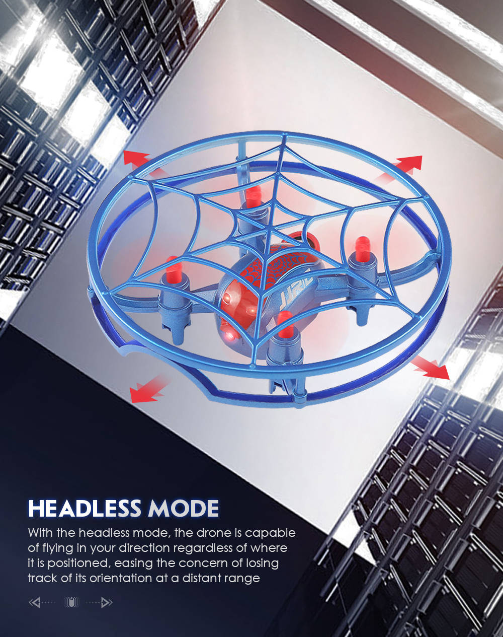 JJRC H64 SPIDERMAN Gravity Sensor Control RC Drone RTF Red