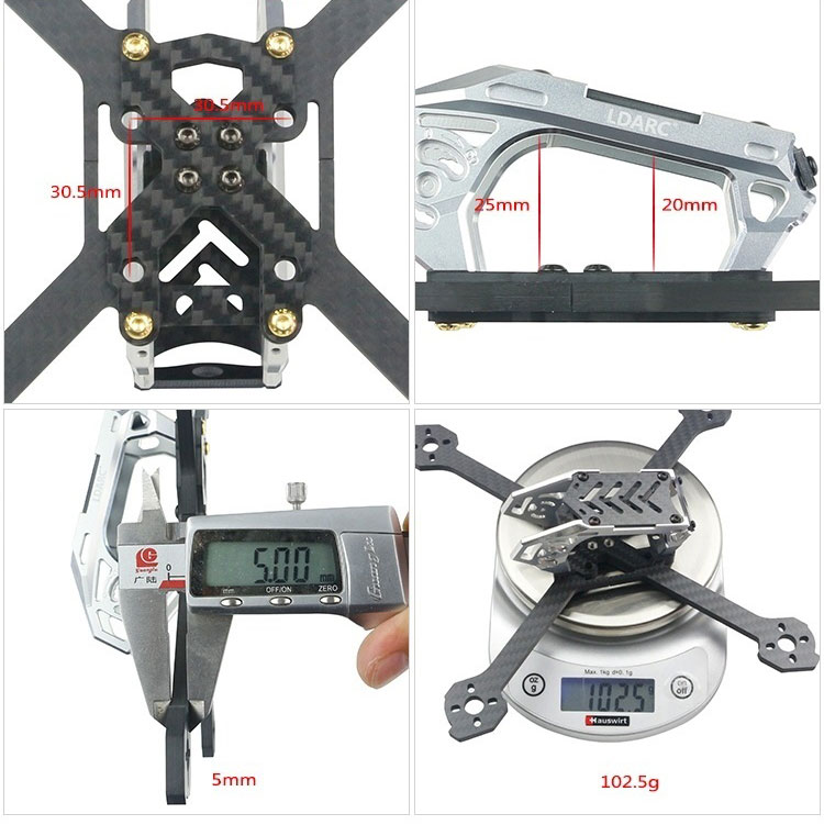Kingkong LDARC KK 5GT 213mm Carbon Fiber True X Frame Kit