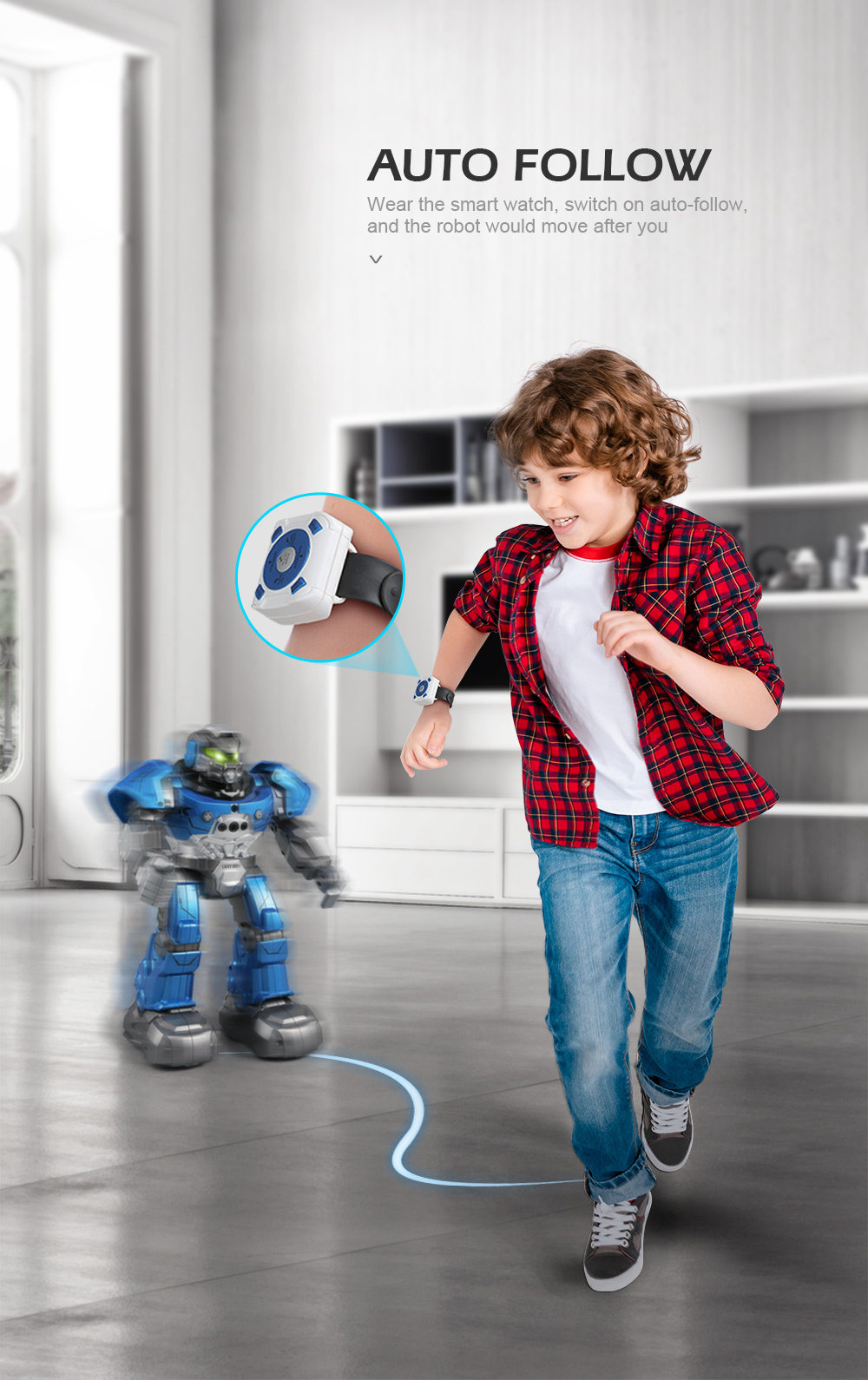 JJRC R5 CADY WILI Programmable Dancing RC Robot Blue