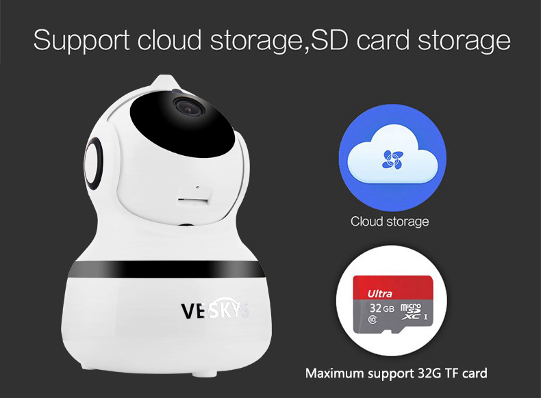 VESKYS N23 1080P WiFi IP Camera White