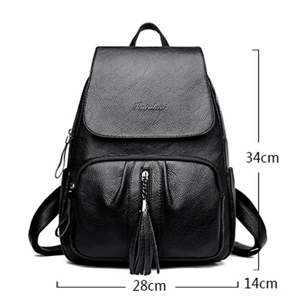 Women's PU Leather Backpack Gray