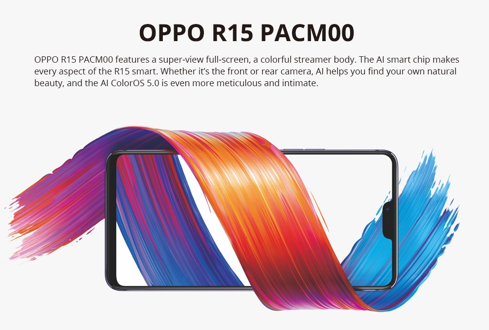 OPPO R15 PACM00 6.28 Inch 6GB 128GB Smartphone White