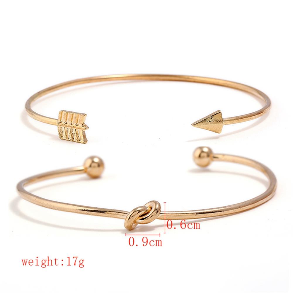 Women's Gold-plated Open Arrow Shape Bracelet Suit Gold