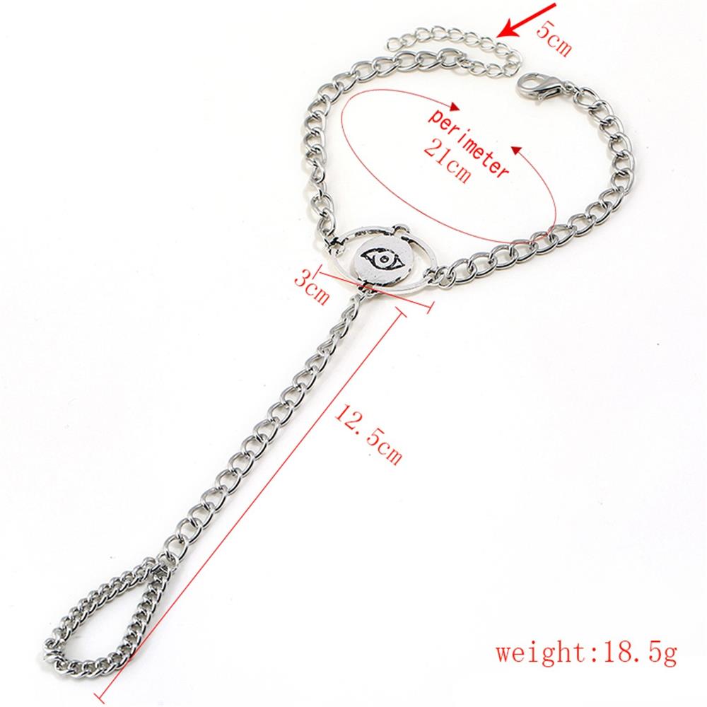 Eye Shape Bracelet for Women Pendant Silver