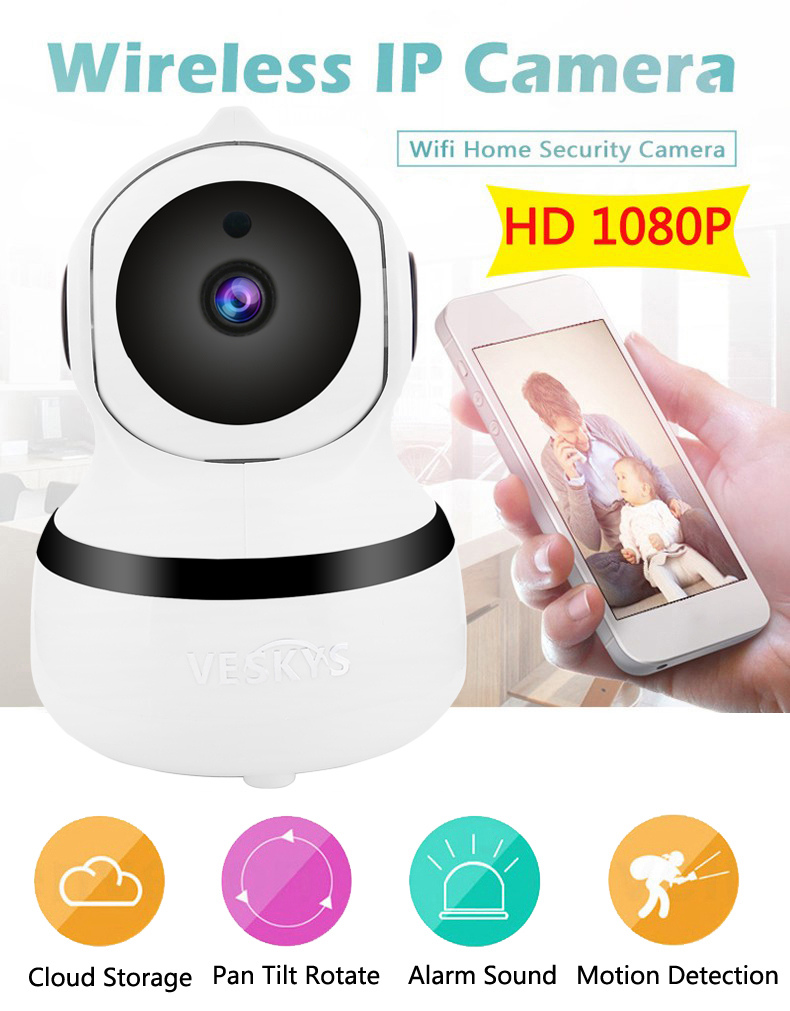 VESKYS N23 1080P WiFi IP Camera White