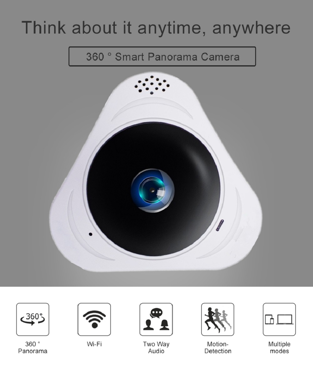 Hiseeu FHD-W 960P 360 Degree Wifi IP Camera White EU Plug