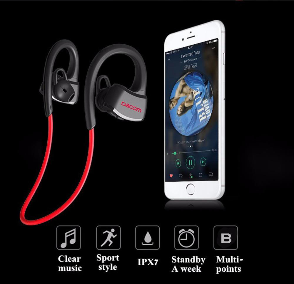 Dacom P10 Wireless Earbuds Bluetooth Sports Earphones Black and Red
