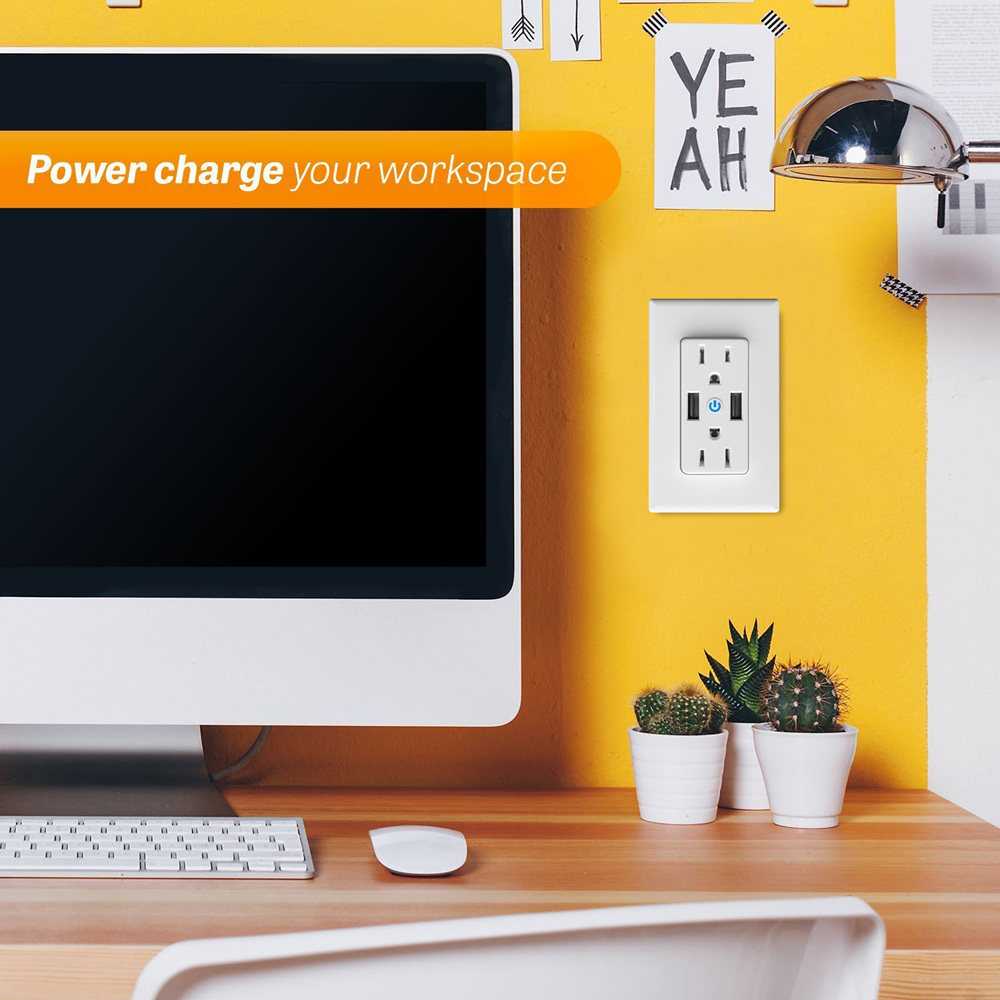 Geekbes WiFi Smart Wall Socket White US Plug