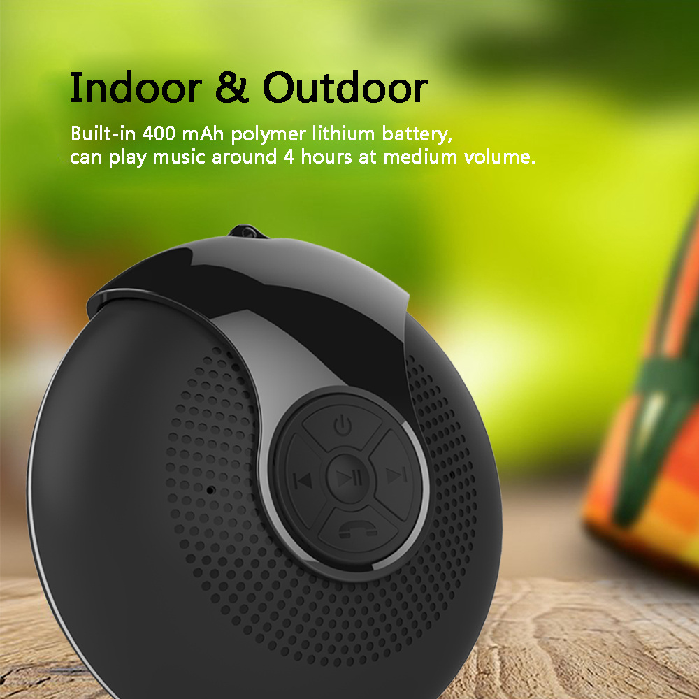 S6 Portable Rotary Bluetooth 4.2 Speaker 4Ω 3W Black