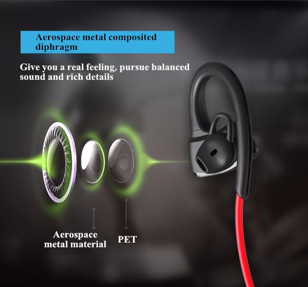 Dacom P10 Wireless Earbuds Bluetooth Sports Earphones Black and Red