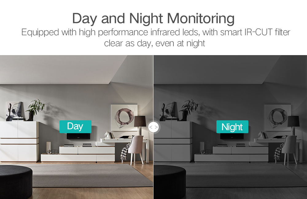 VESKYS N12 720P Wifi IP Camera White US Plug