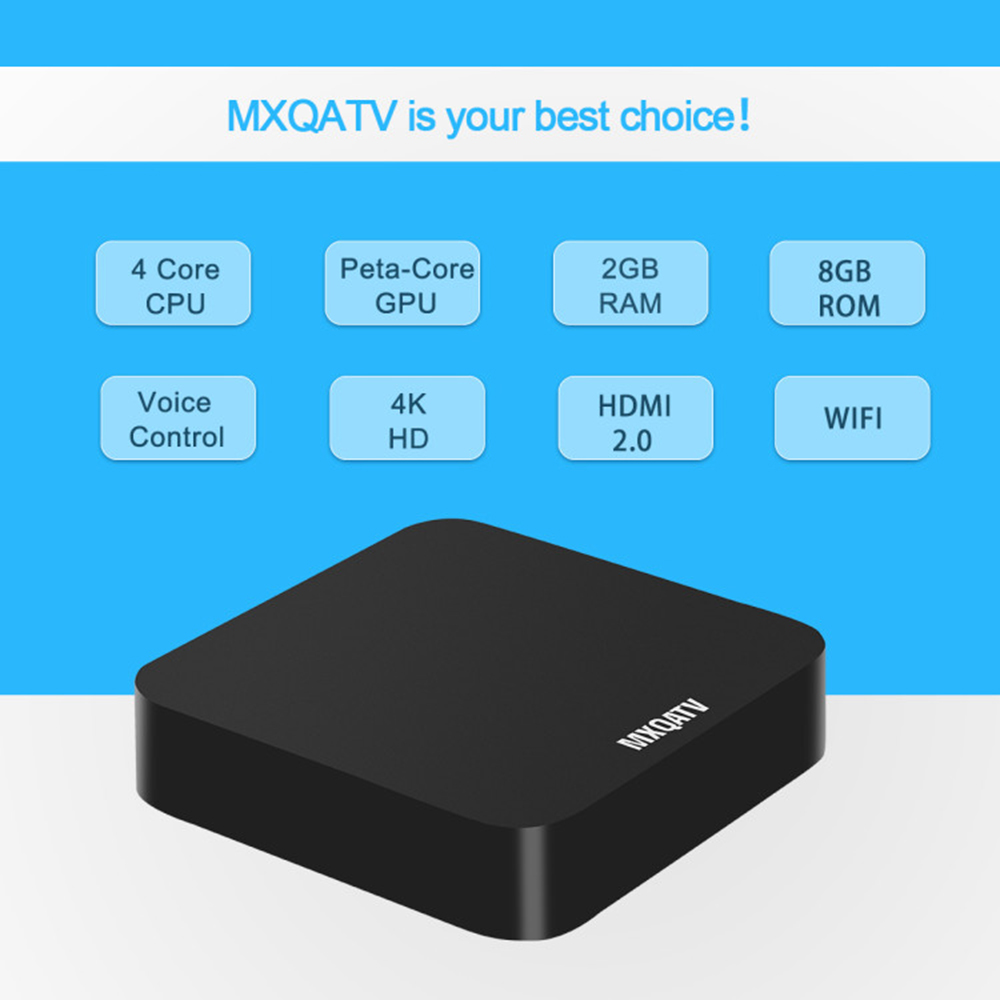 MXQATV Amlogic S905W Android TV 7.1 2GB/8GB TV BOX