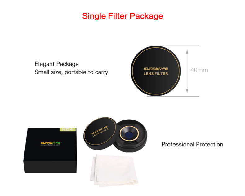 Sunnylife 4PCS ND Lens Filter Set for Parrot ANAFI RC Drone