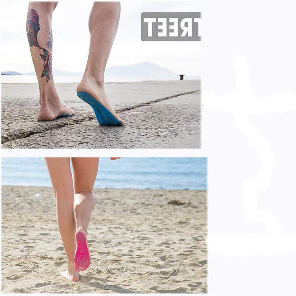 1 Pair Nakefit Beach Insole Portable Foot Stickers Blue