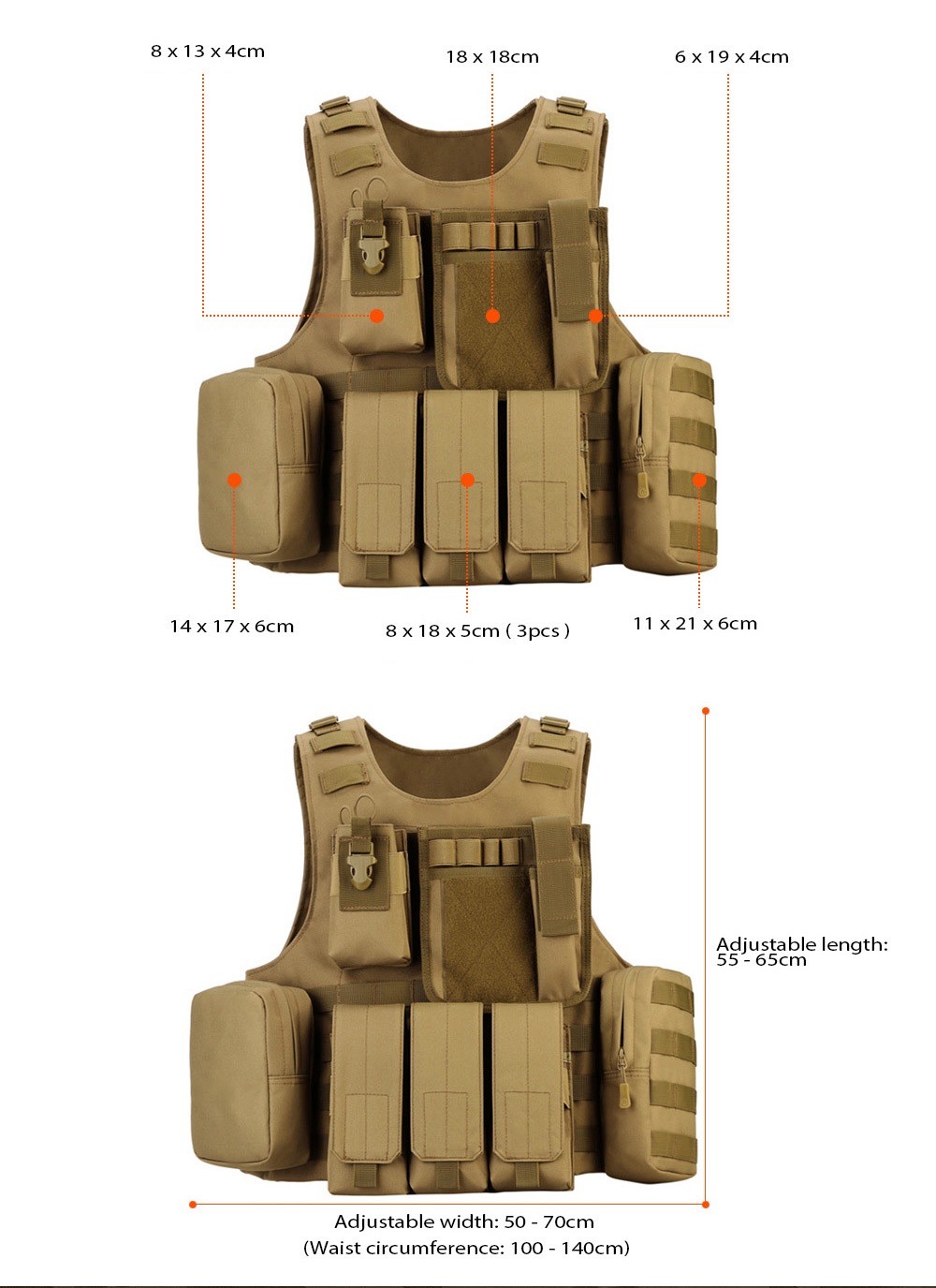 Protector Plus Z509 Tactical Vest Brown