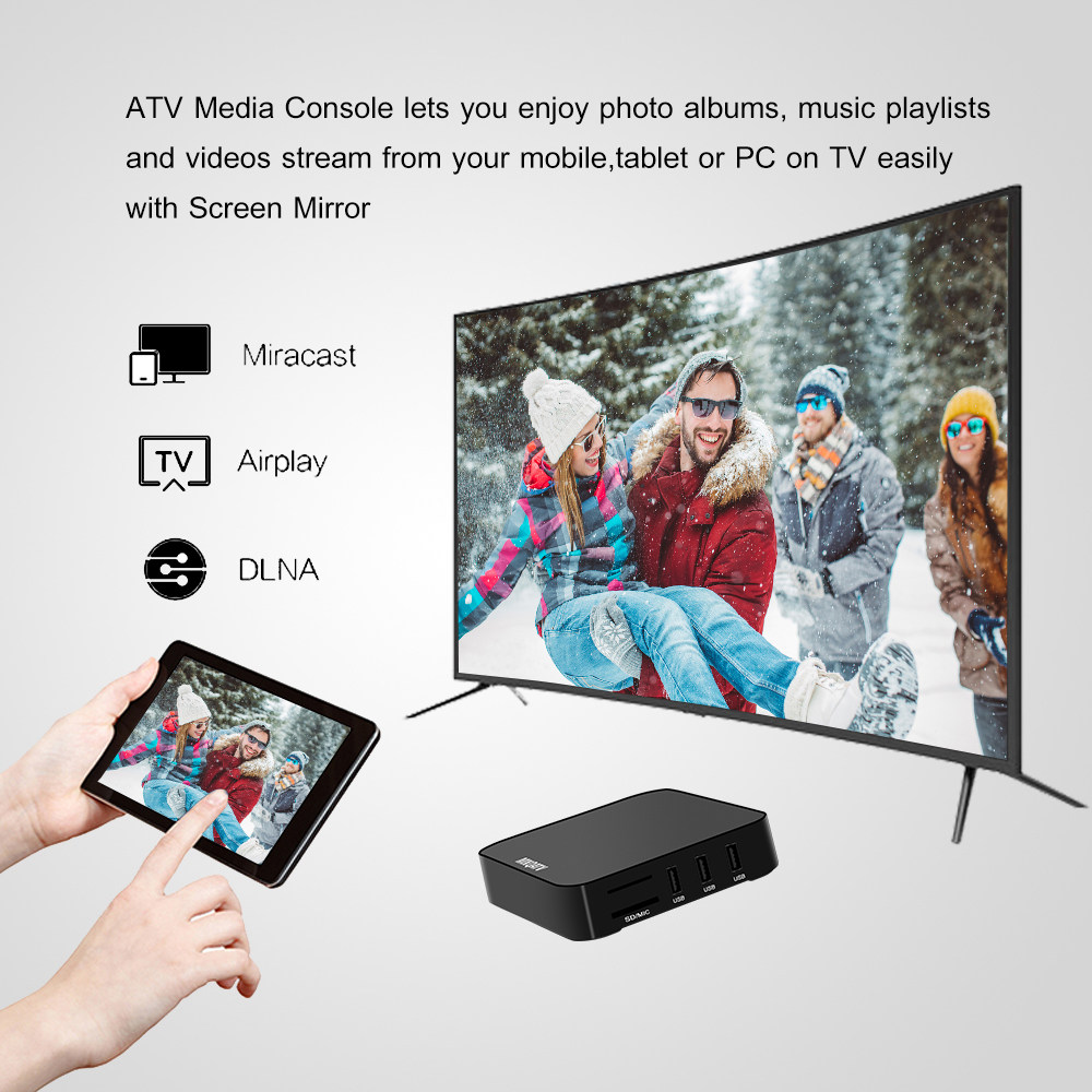 MXQATV Amlogic S905W Android TV 7.1 2GB/8GB TV BOX