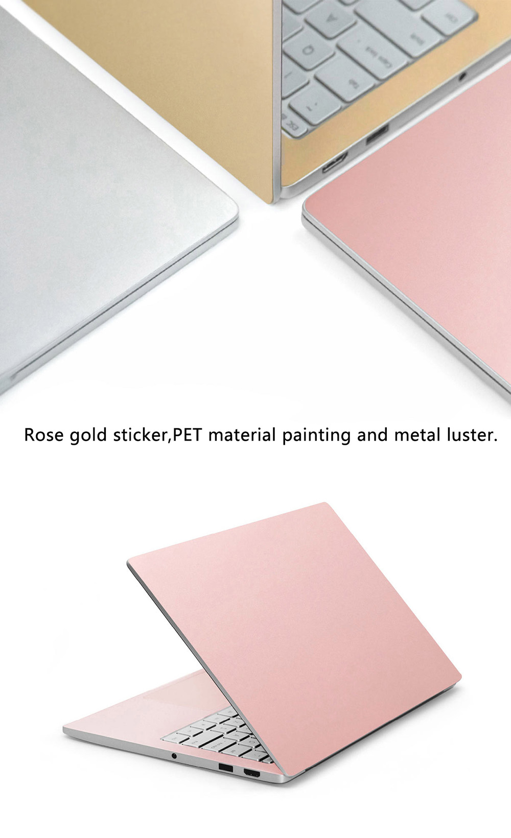 Original Xiaomi Stickers for 13.3 Inch Xiaomi Notebook Rose Gold