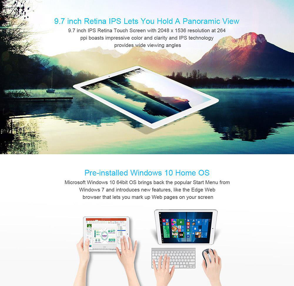 Teclast X98 Plus II 2in1 Tablet PC 4GB 64GB Gray