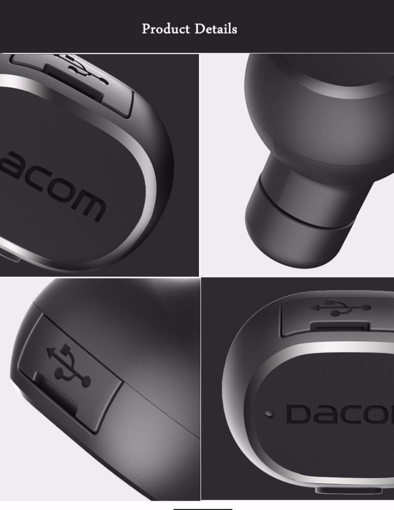 Dacom K007 Mini Bluetooth Wireless Sport Earphones Black