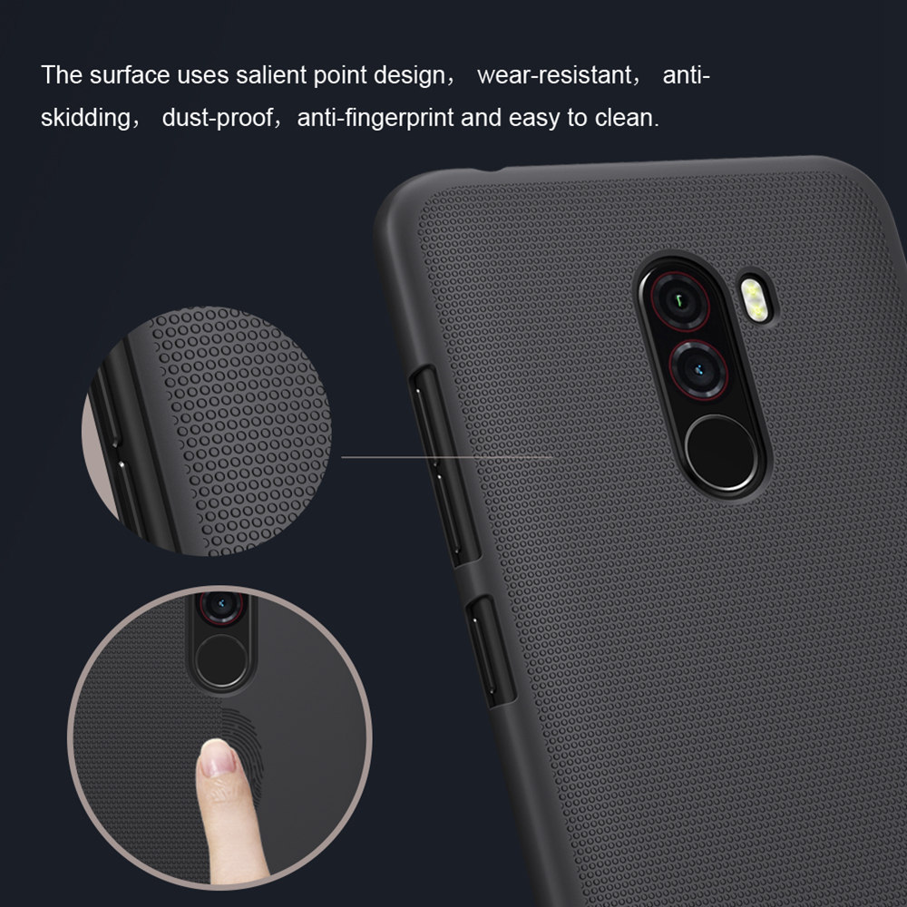 NILLKIN Matte Hard Phone Case for Xiaomi Pocophone F1/Poco F1 Black