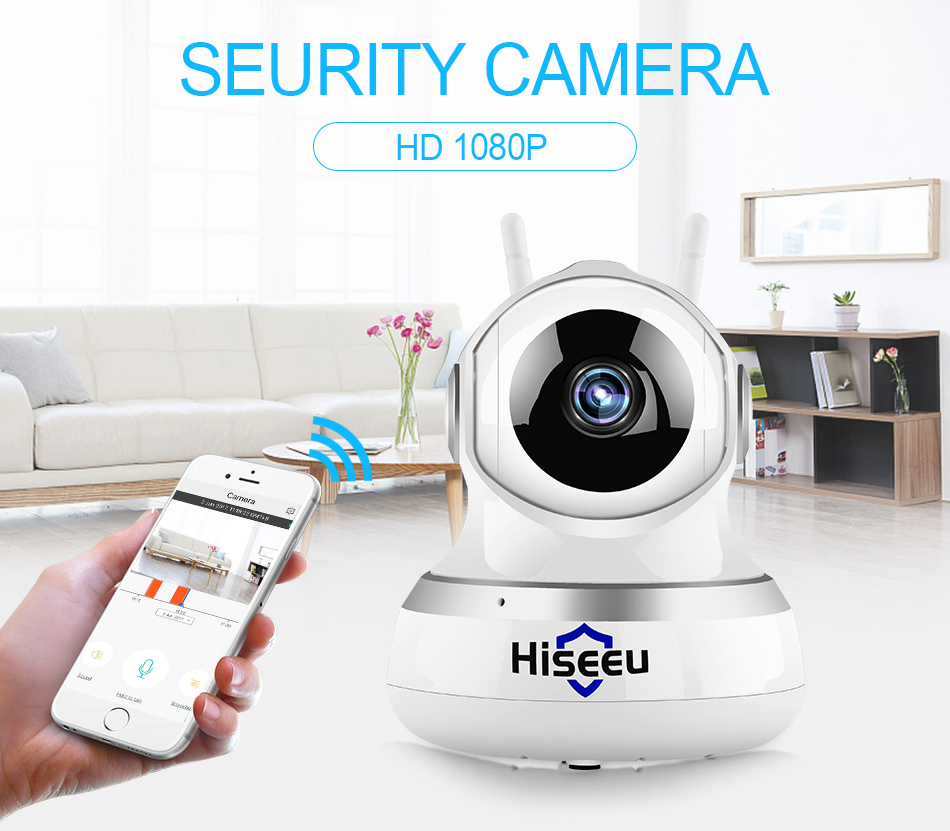 Hiseeu FE1 1080P 2MP Wifi IP Camera White EU Plug