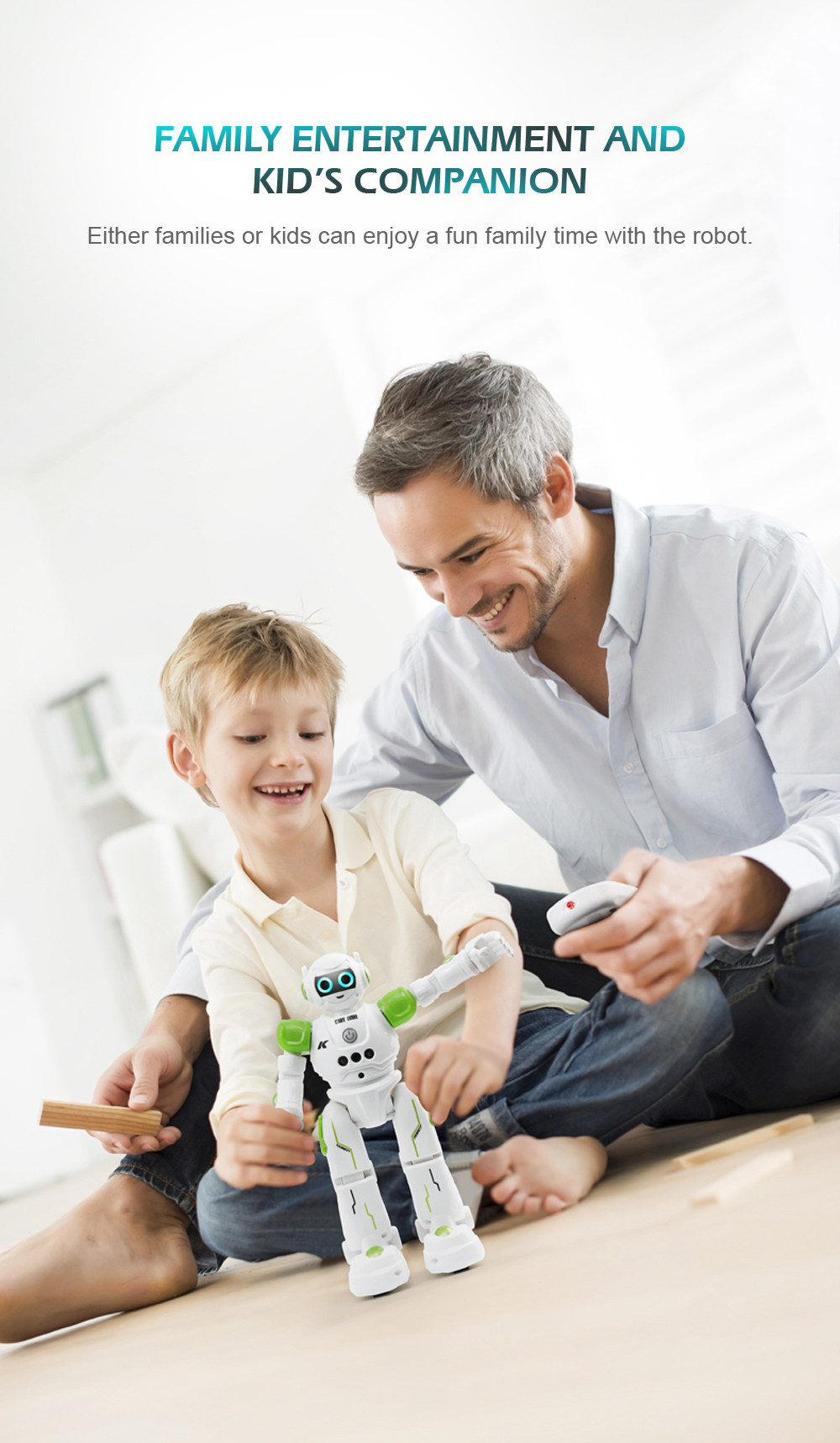 JJRC R11 Cady Wike Programmable Dancing RC Robot Blue