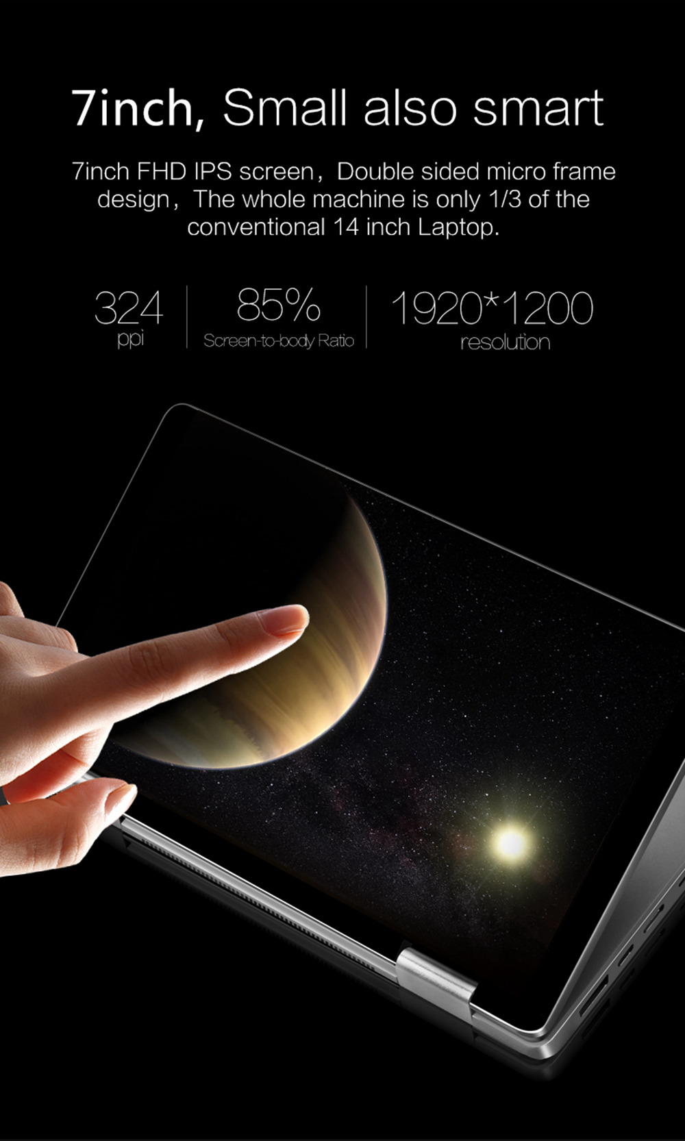 One Netbook One Mix 2S Yoga Pocket Laptop M3-8100Y 8GB 256GB Silver