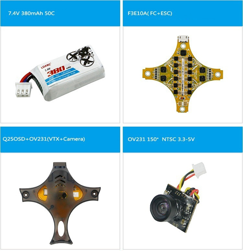 LDARC/Kingkong GT7 Tiny 75mm Frame Kit for FPV RC Drone