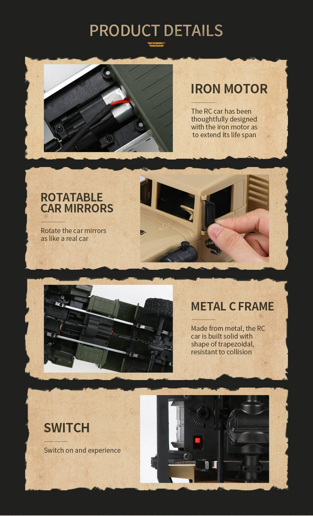 JRC Q62 Transporter RC Car Brushed Truck RTR Khaki