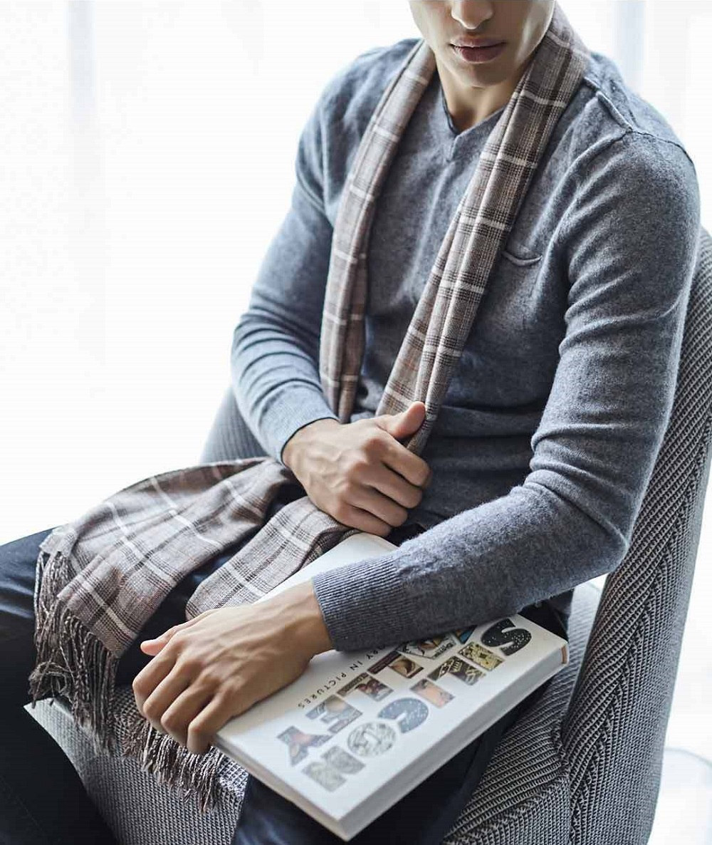 Xiaomi Youpin Instant Me Unisex Cashmere Plaid Scarf Coffee