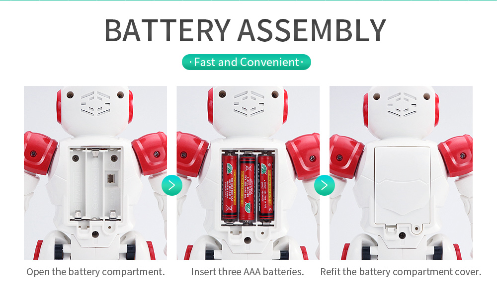 JJRC R12 Cady Wiso Programmable Dancing RC Robot Red