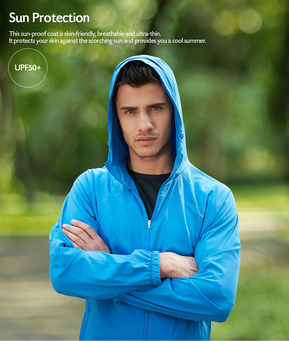 Xiaomi AMAZFIT Men's Portable Sun Protection Coat Size L Blue