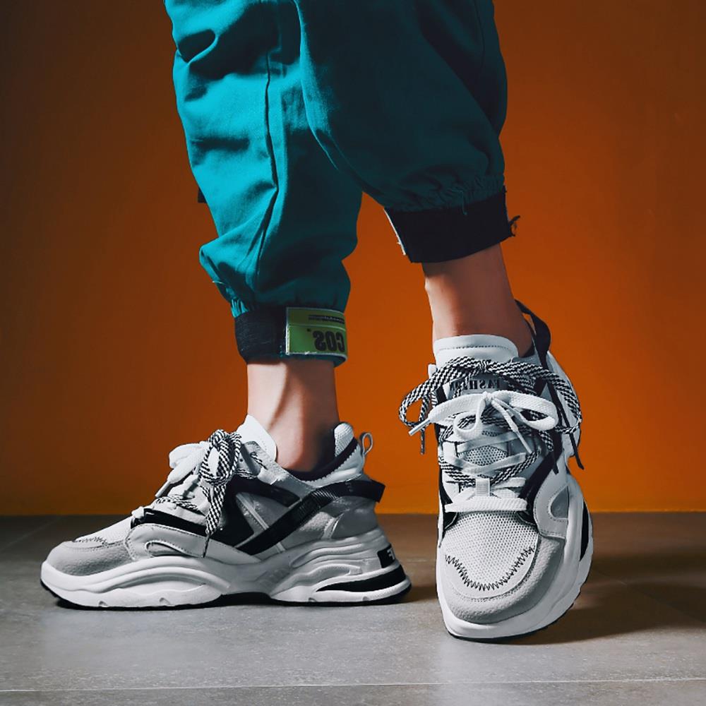 Men's Chunky Sneakers Fashion Athletic Shoes EU39.5 Gray
