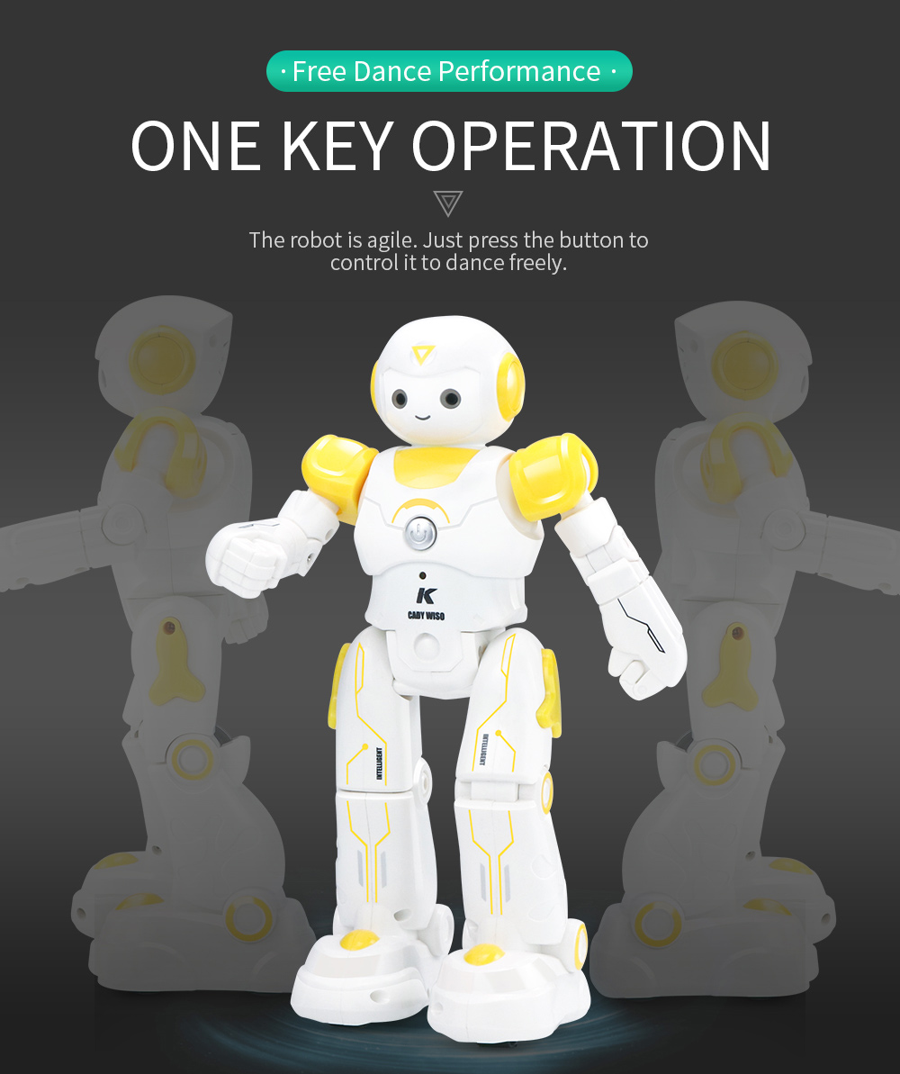 JJRC R12 Cady Wiso Programmable Dancing RC Robot Yellow