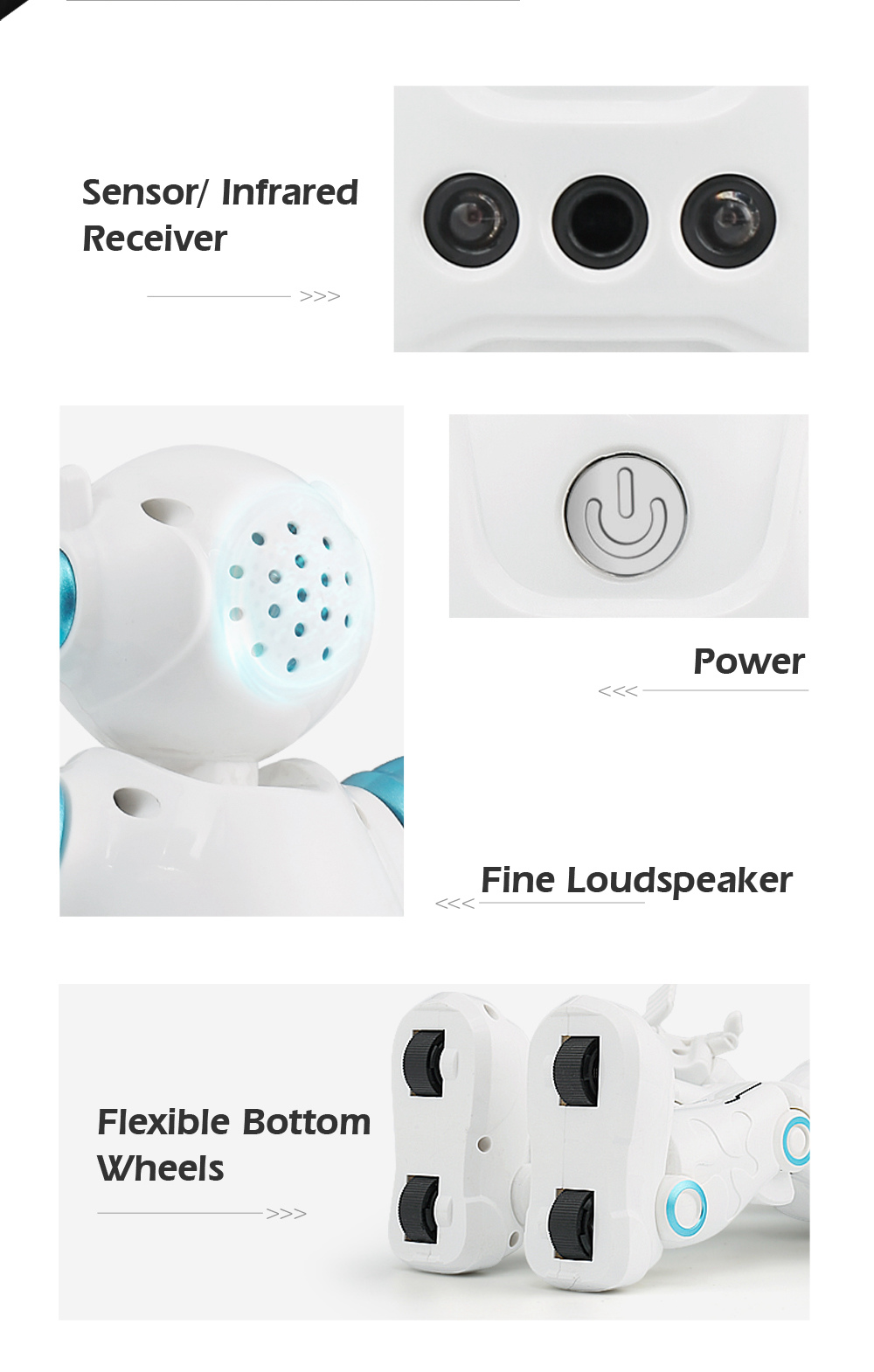 JJRC R11 Cady Wike Programmable Dancing RC Robot Blue