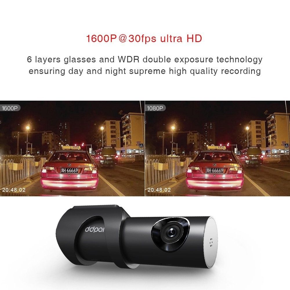 DDPAI Mini3 32G 1600P Car DVR Camera Black