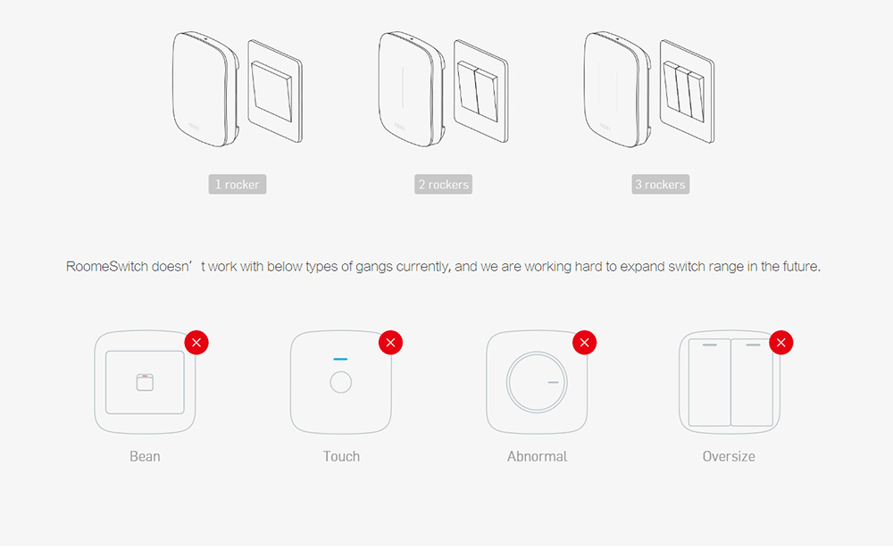 Roome Smart Bluetooth Switch Two-key Switch