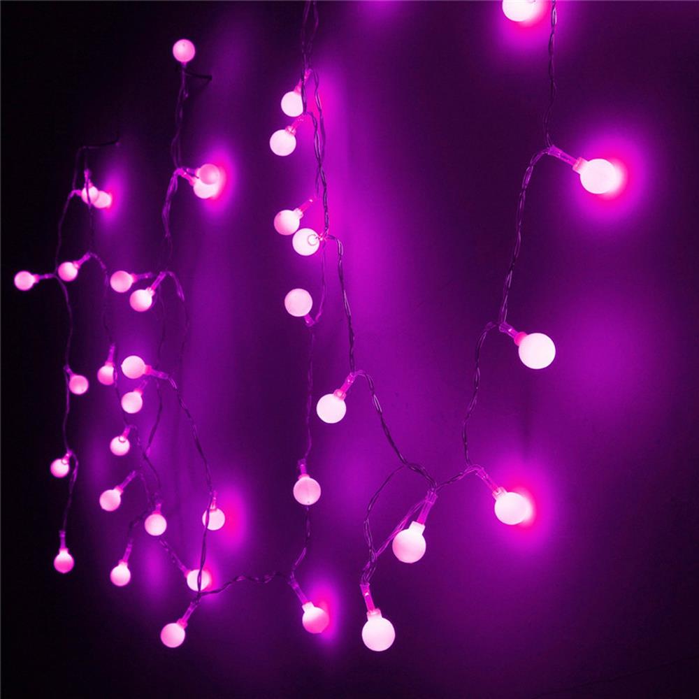 30PCS LED Cherry Matte Balls String Lights Pink