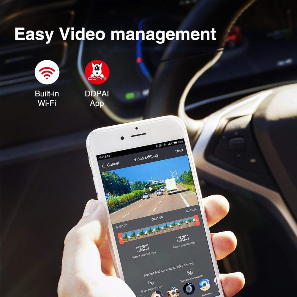 DDPAI Mini3 32G 1600P Car DVR Camera Black