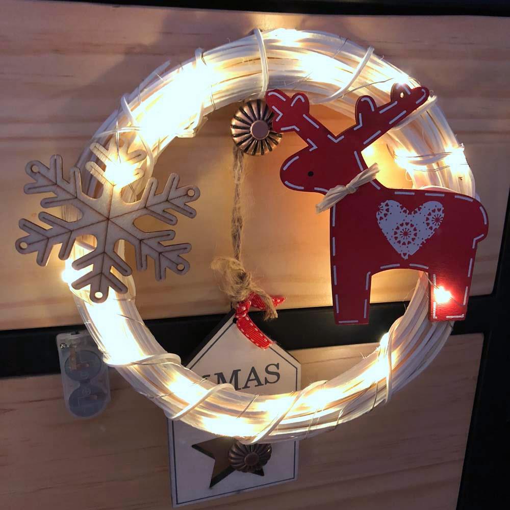 Wreath DIY White Round Rattan String Light Warm White