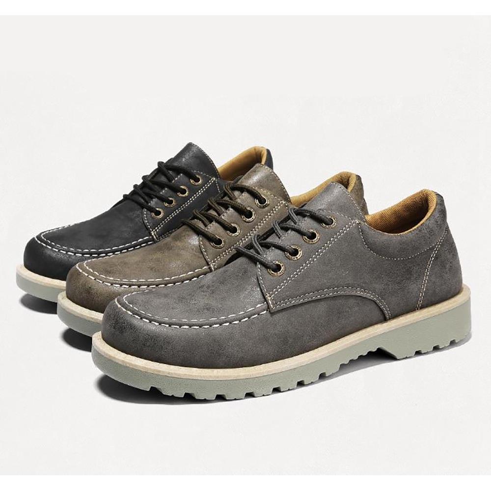 K07 Men's Leather Tooling Shoes EU39 Black