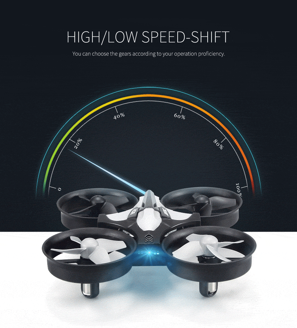 JJRC H36 MINI 2.4G 4CH 6-Axis RC Quadcopter Dark Gray