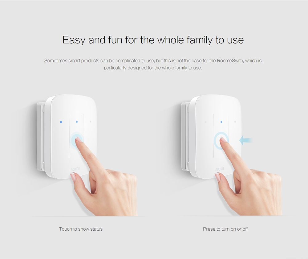 Roome Smart Bluetooth Switch Three-key Switch