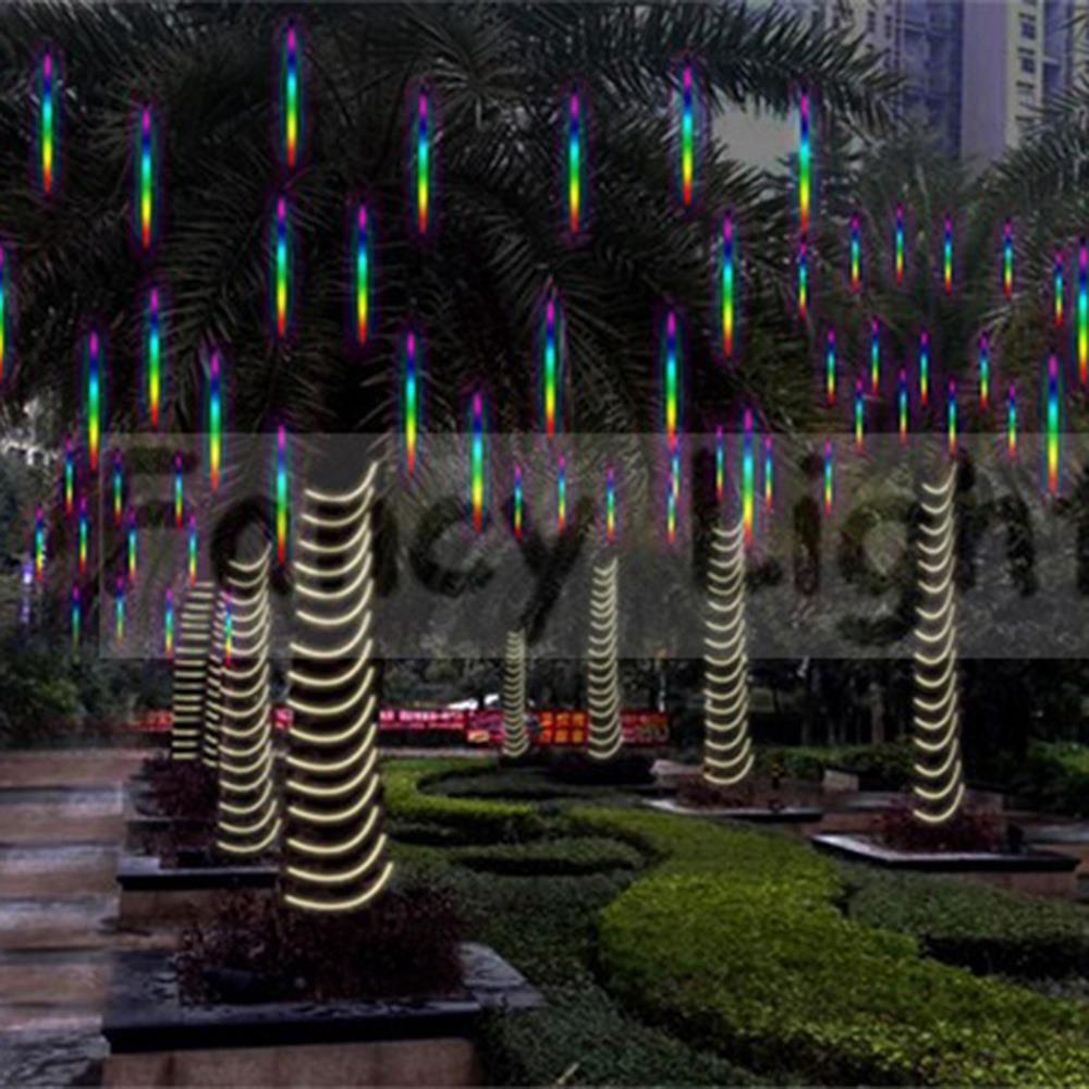 Meteor Shower Rain String Light LED Tube Multi-color US Plug