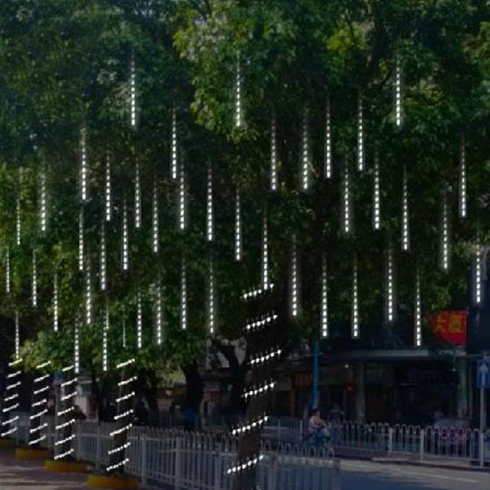 Meteor Shower Rain String Light LED Tube White US Plug