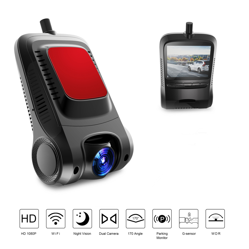 RS501 1080P HD Hidden Universal Wifi Car DVR Black