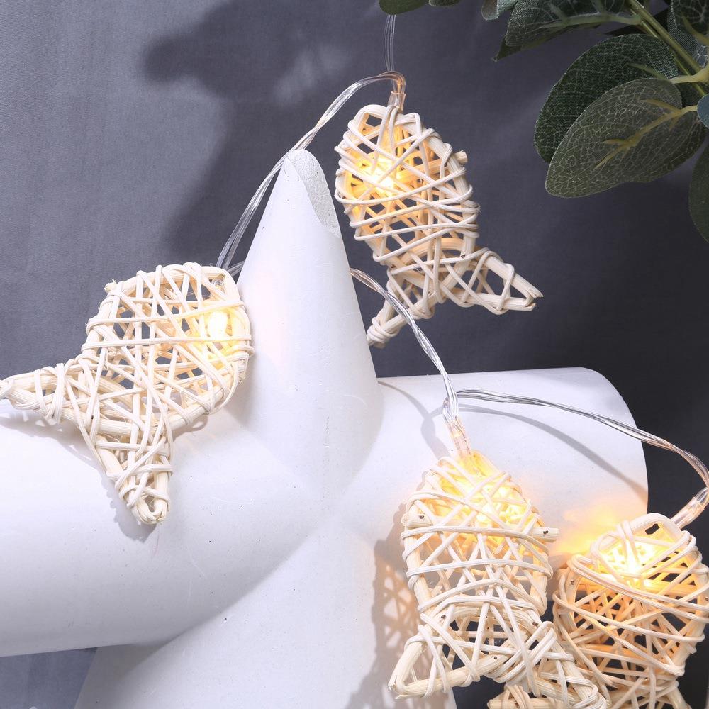 1.1M 10PCS Rattan Fish String Christmas Decoration Warm White