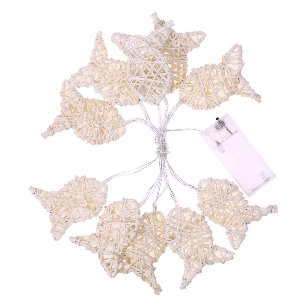 1.1M 10PCS Rattan Fish String Christmas Decoration Warm White