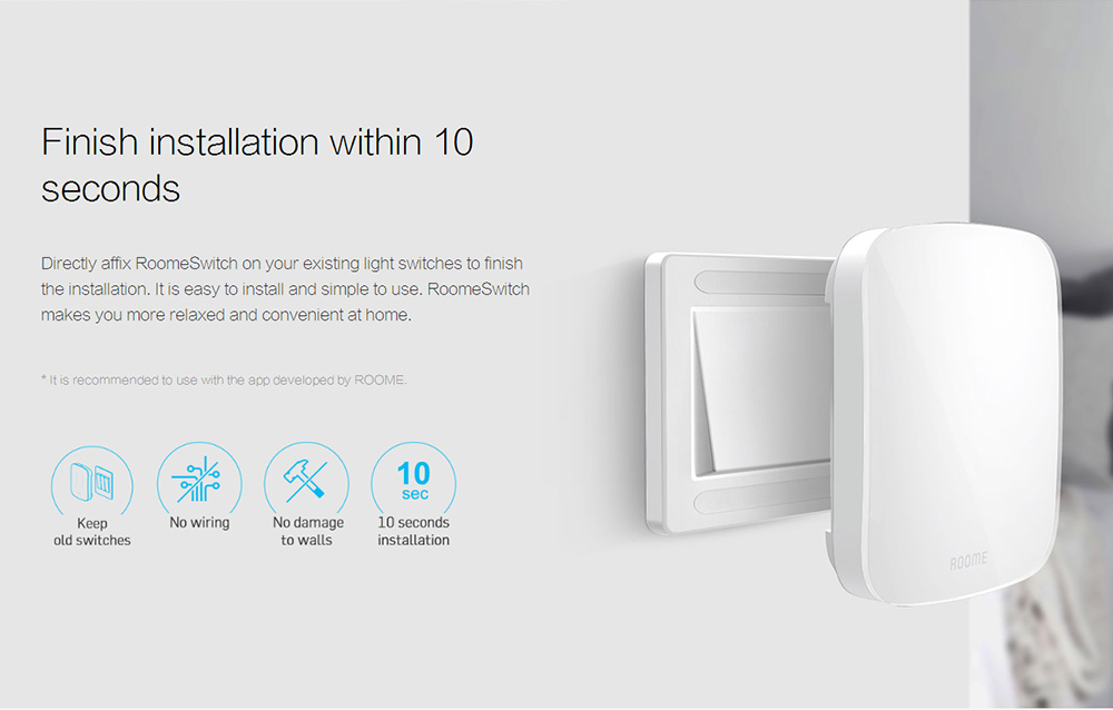 Roome Smart Bluetooth Switch Two-key Switch